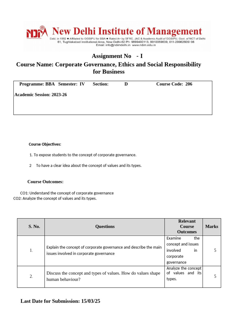 Assignment csr 1 4d | PDF