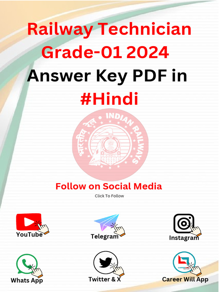 RRB Technician Grade-1 2024 AnswerKey Compilation Hindi | PDF