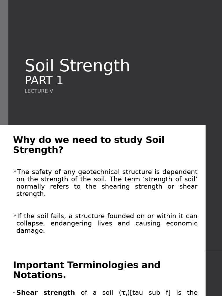 LEC5.Soil Strength-Part1 | PDF | Soil Mechanics | Strength Of Materials