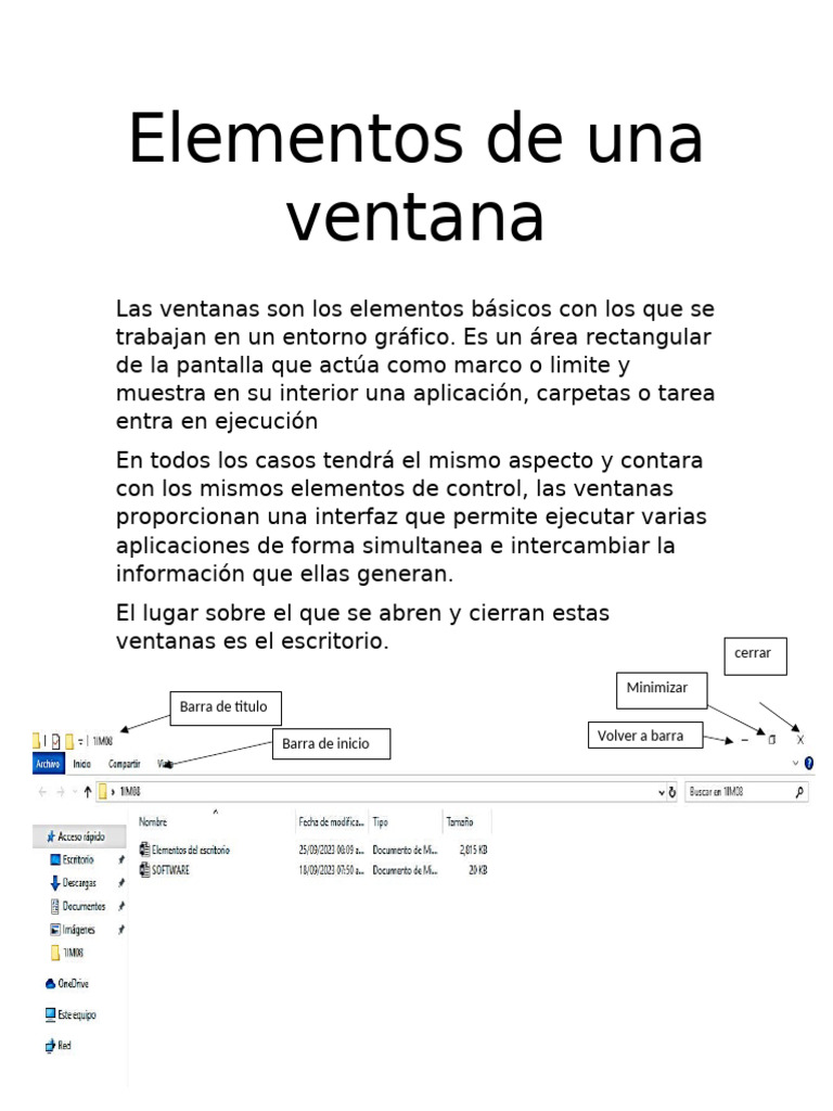 Elementos Y Partes De Una Ventana Pdf