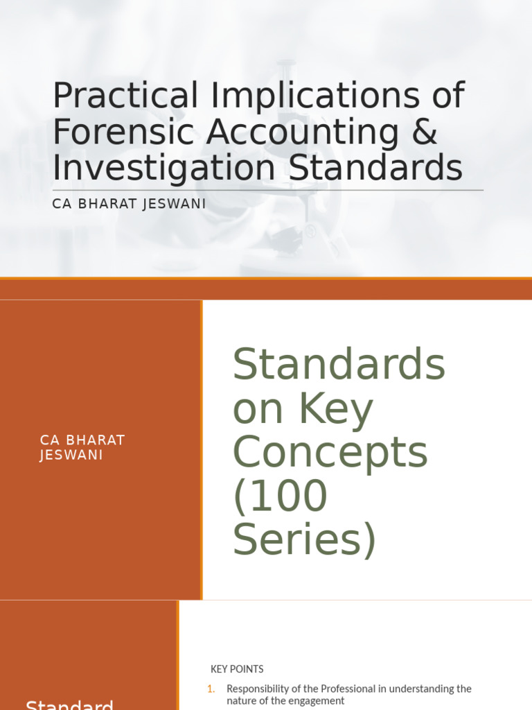 Practical Implications of Forensic Accounting & Investigation Standards ...