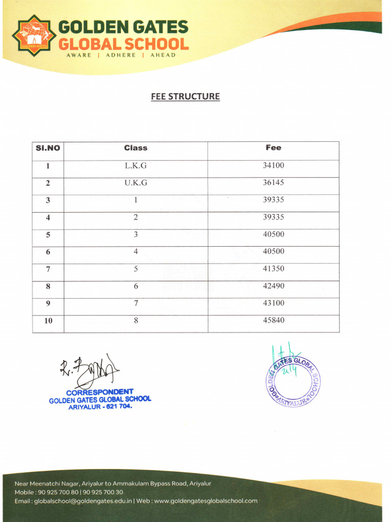 Fee Structure | PDF