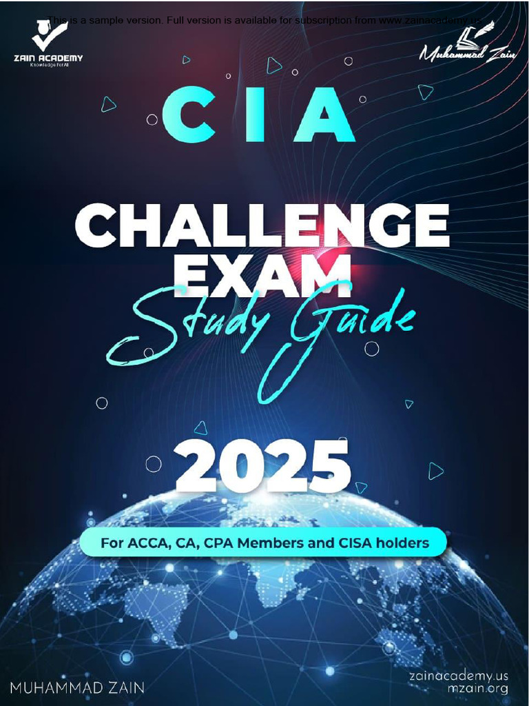 Sample of CIA Challenge Exam Study Guide 2025 | PDF | Internal Audit ...