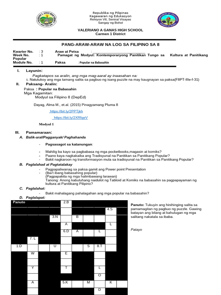 Fil.8 - Q3 - Week 1 | PDF