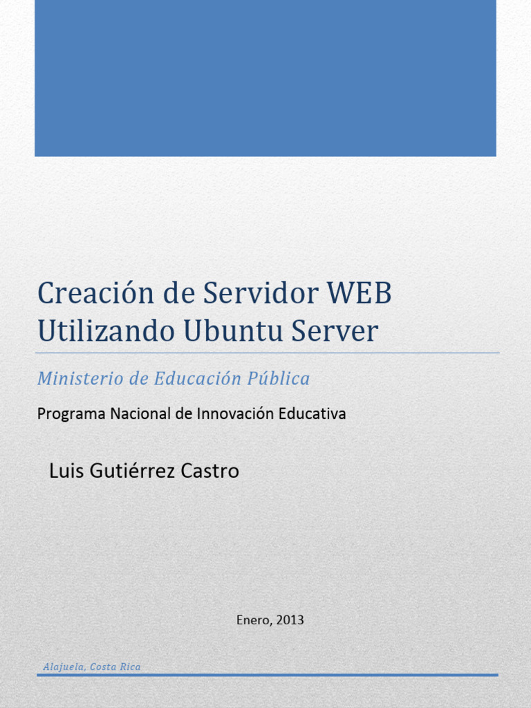 Creación de servidor web utilizando Ubuntu Server | PDF | Servidor HTTP Apache | Red mundial