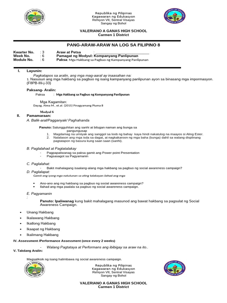 Fil.8 - Q3 - Week 6 | PDF