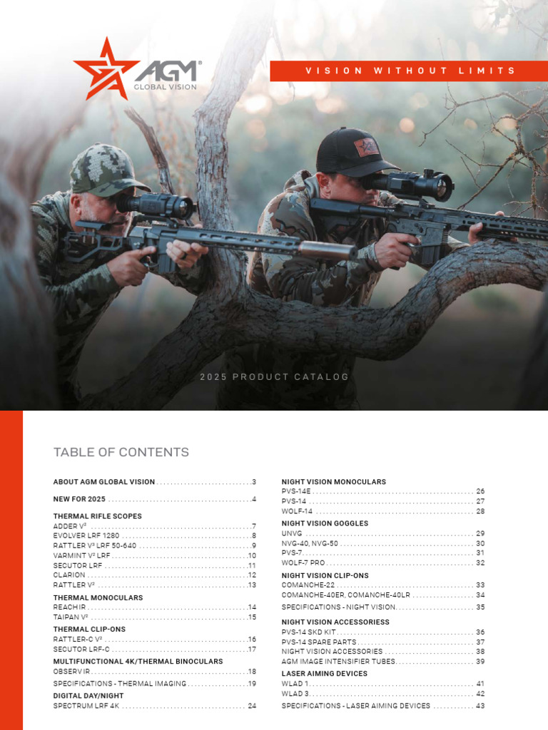 AGM Night Vision Catalog 2025 | PDF | Telescopic Sight | Equipment