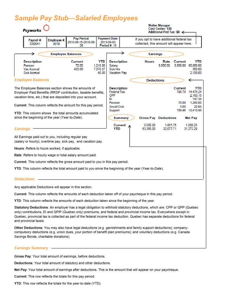 05-Payworks Understanding Pay Statements | PDF | Tax Deduction | Employment Compensation