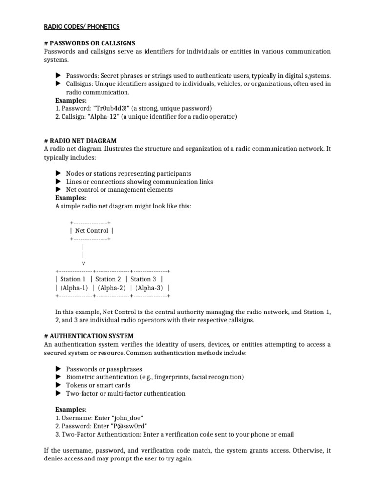 Radio Communication Codes and Systems | PDF | Authentication | Password