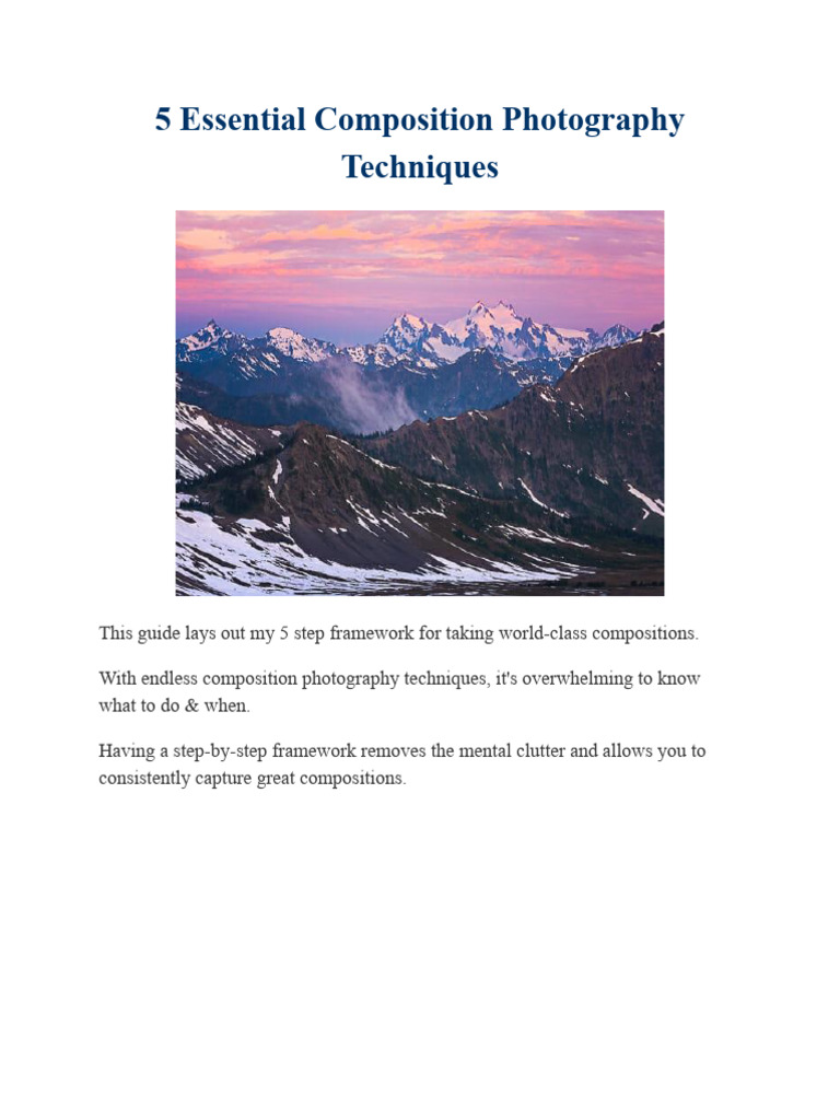 5 Essential Composition Photography Techniques Dave Morrow Photography ...