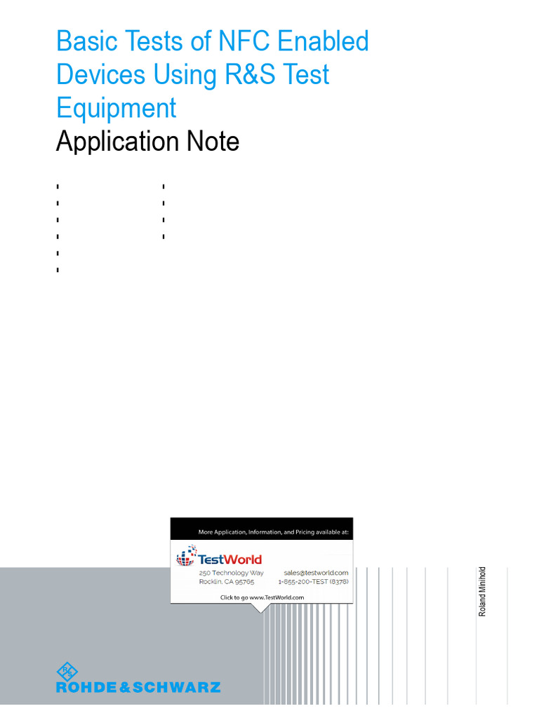 Basic Tests of NFC Enabled Devices | PDF | Radio Spectrum | Wireless