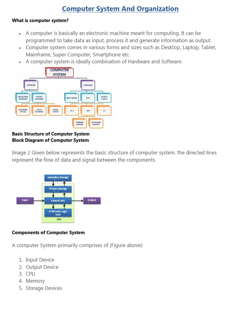 Computer System and Organization-Chap1 | PDF | Computer Data Storage | Graphical User Interfaces