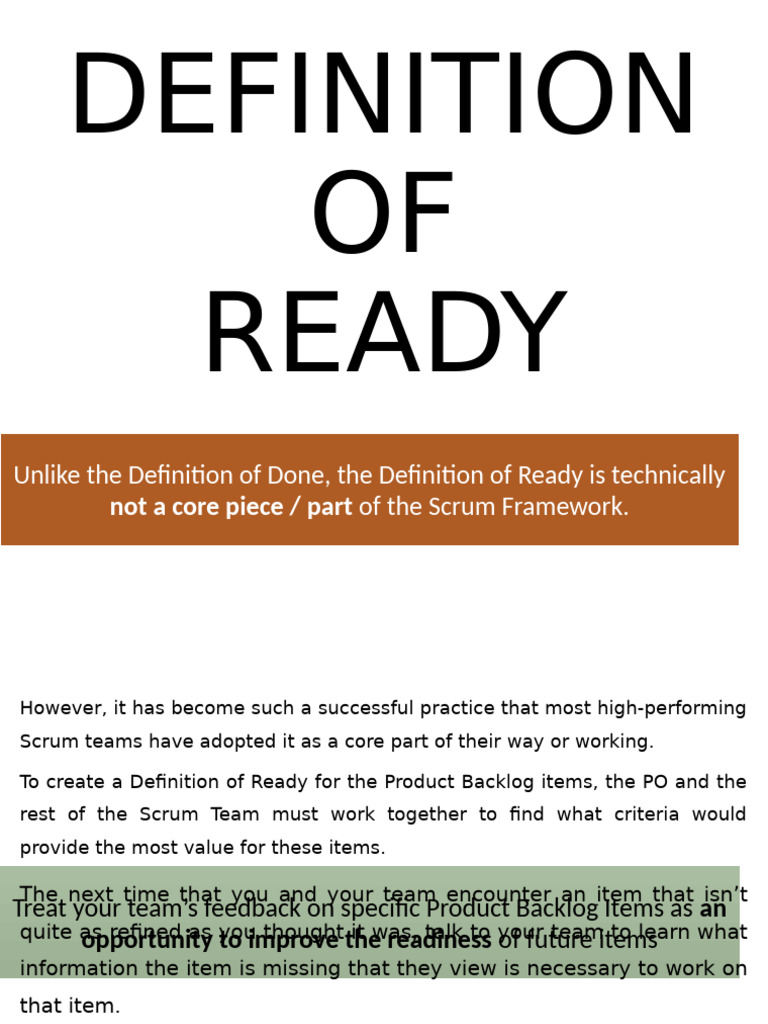 Definition of Ready | PDF | Scrum (Software Development)