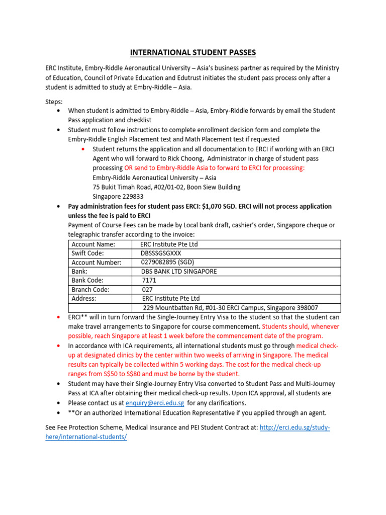 International Student Passes | PDF
