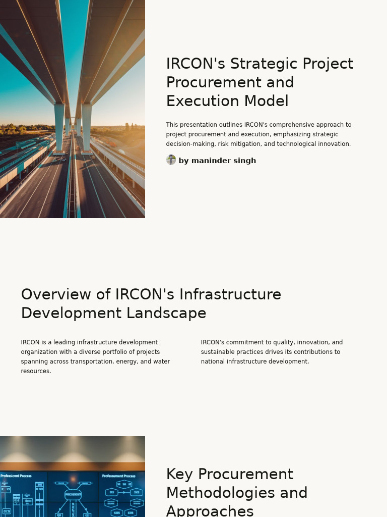 IRCONs-Strategic-Project-Procurement-and-Execution-Model 2 | PDF | Procurement | Business