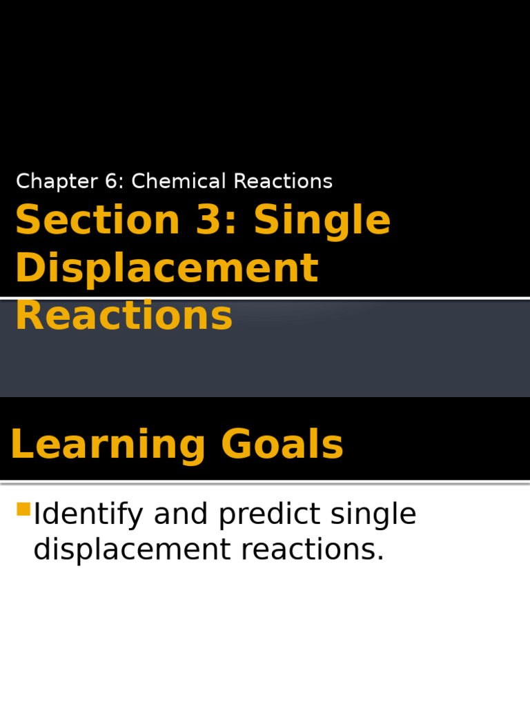6.3 Single Displacement Reactions | PDF