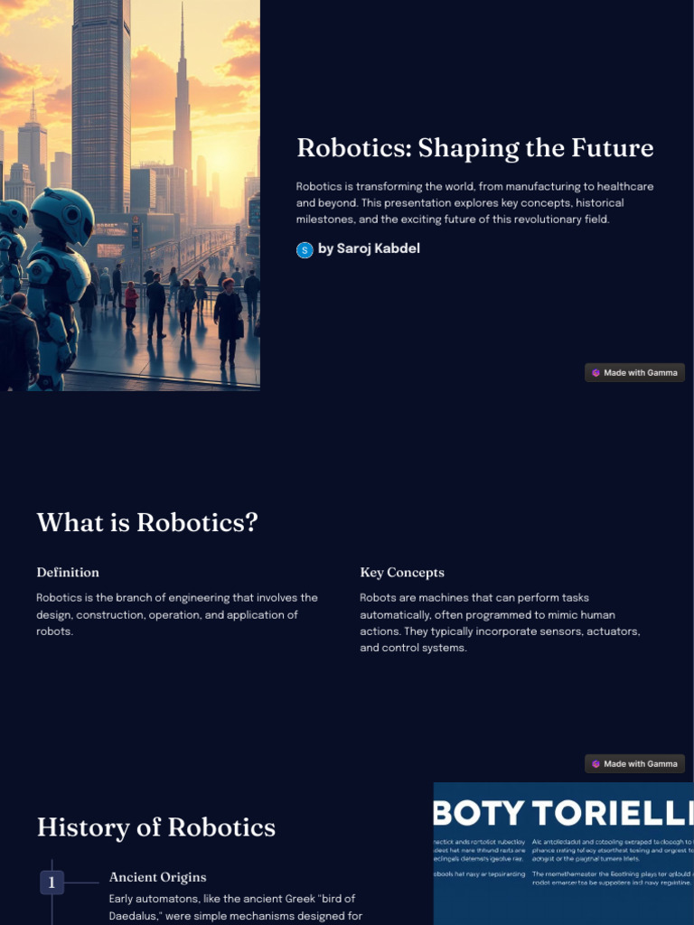 Future of Robotics: Innovations & Impact | PDF | Robot | Robotics