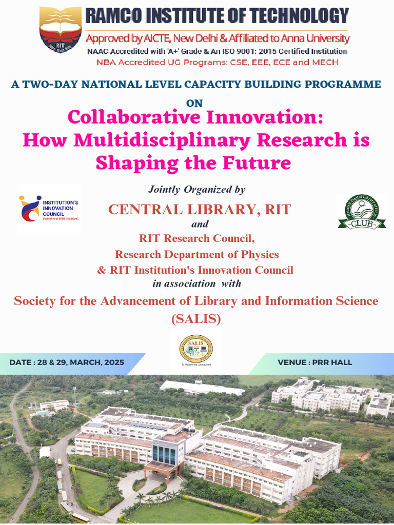 Rit - Capacity Building Programme - 28&29 March 2025 | PDF | Libraries ...