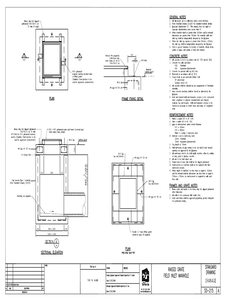 Raised Grate Field Inlet Manhole | PDF