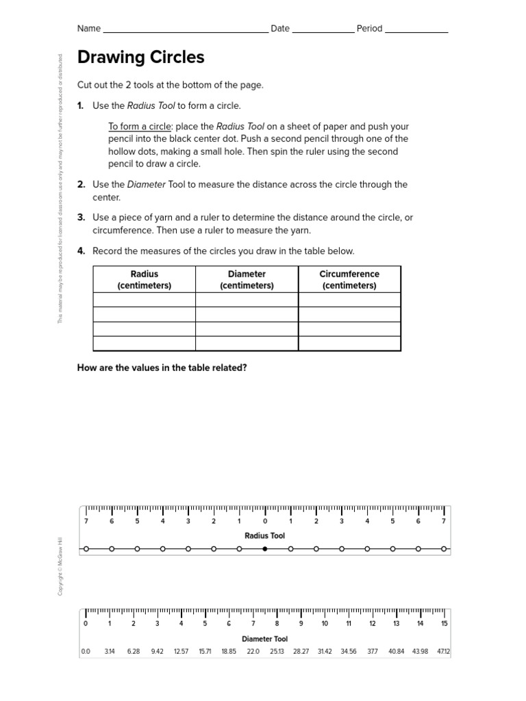 Drawing Circles: Radius Tool Radius Tool | PDF | Circle | Radius