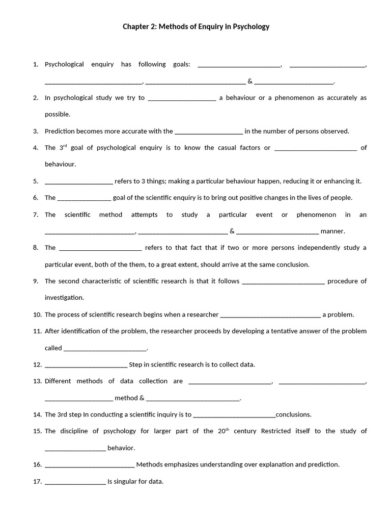2 - Methods of Enquiry | PDF | Experiment | Scientific Method