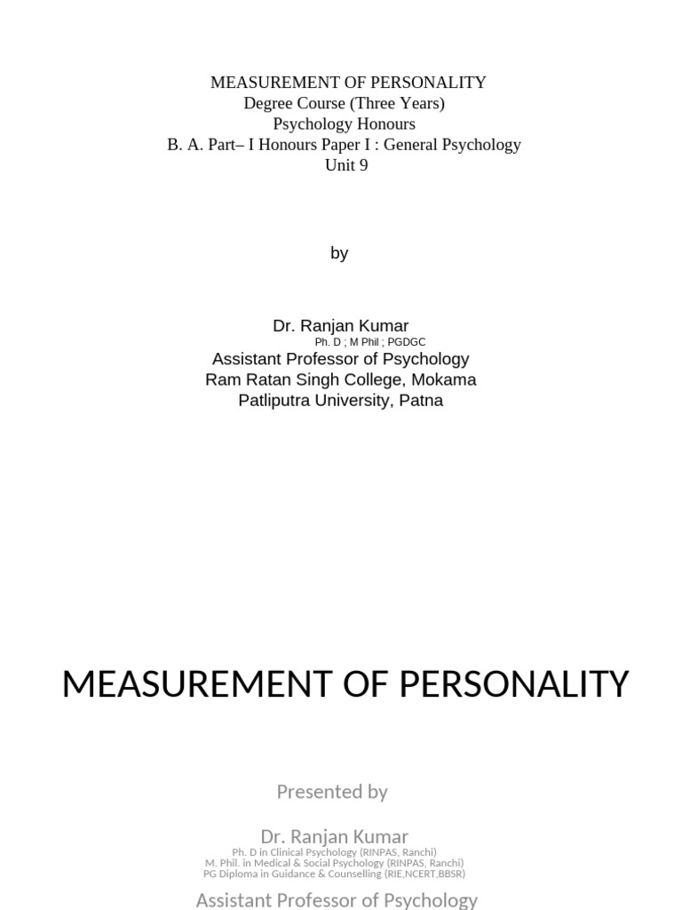 1548564504ba Part 1 - Psychology-Paper 1 - Unit 9 - Measurement of ...