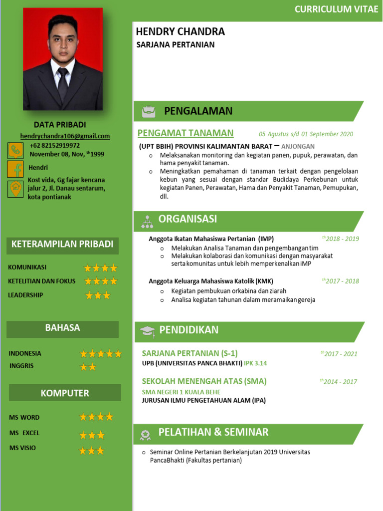 CV Hendry Chandra-3 | PDF