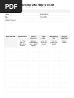 Printable Vital Signs Chart Guide | PDF