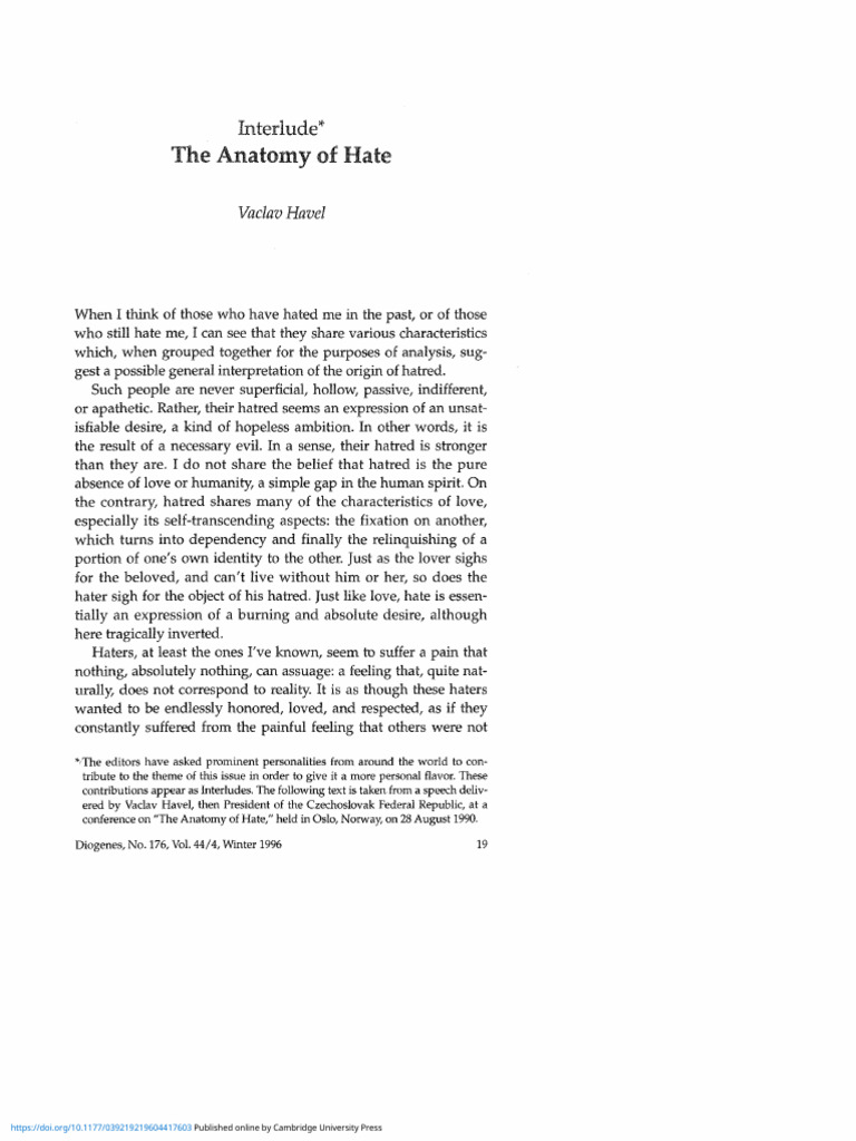 Anatomy of Hate | PDF | Hatred | Love