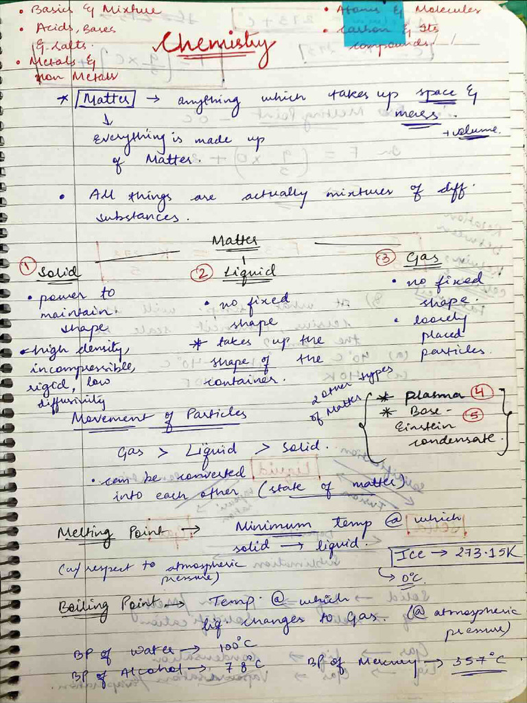 Chem Handwritten Notes | PDF