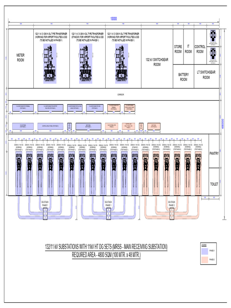 132 KV Substation Layout-Enlarge View | PDF | Transformer ...