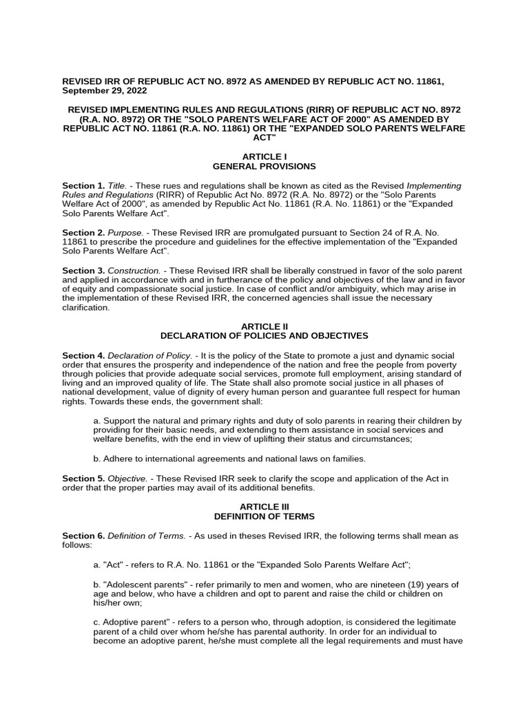 Revised Irr of Republic Act No. 8972 As Amended by Republic Act No ...