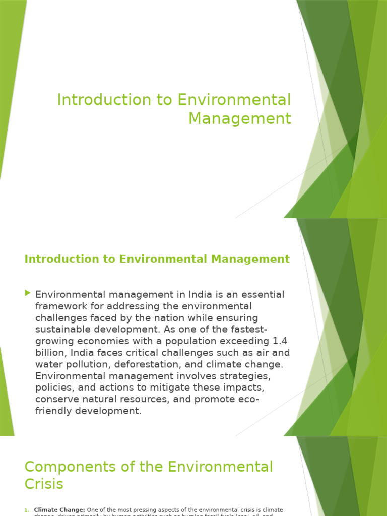Environment Management 1 | PDF | Climate Change | Sustainability