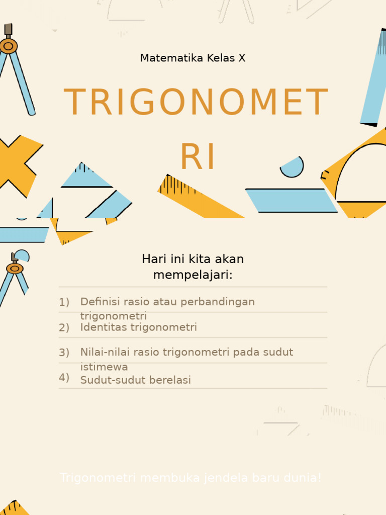 Definisi Rasio Atau Perbandingan Trigonometri | PDF