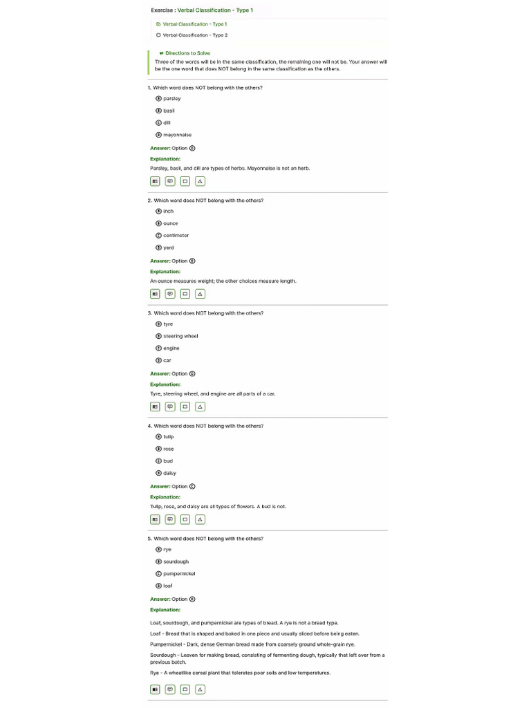 Verbal Classification | PDF