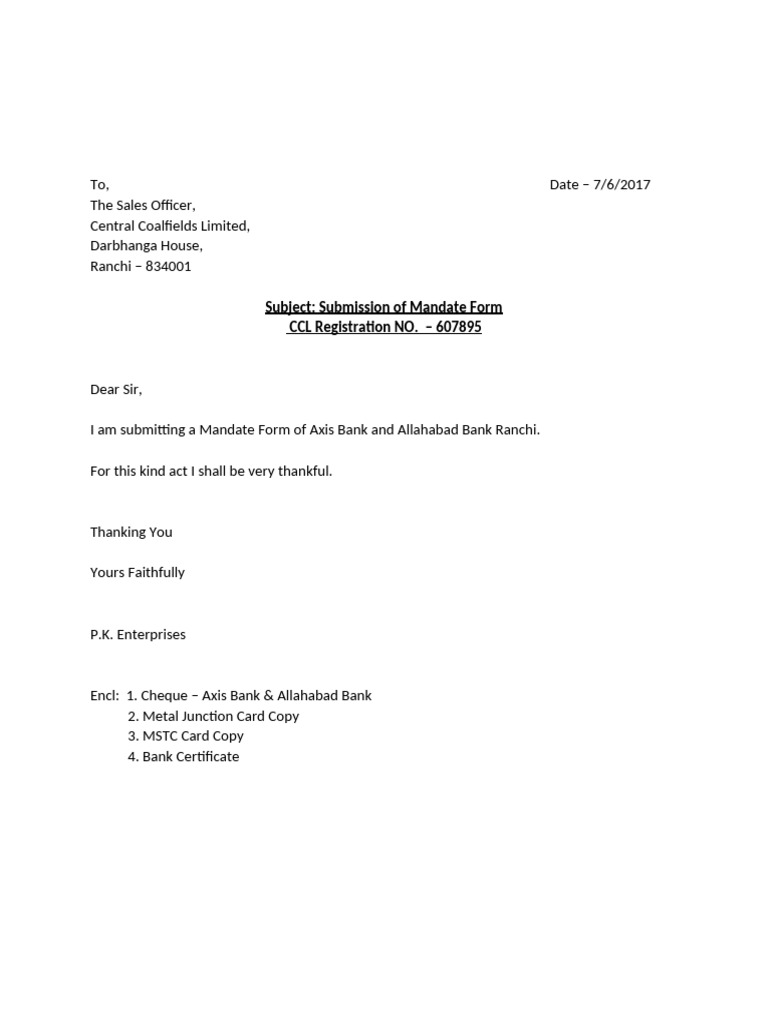 Submission of Bank Mandate Forms | PDF | Institutional Investors ...