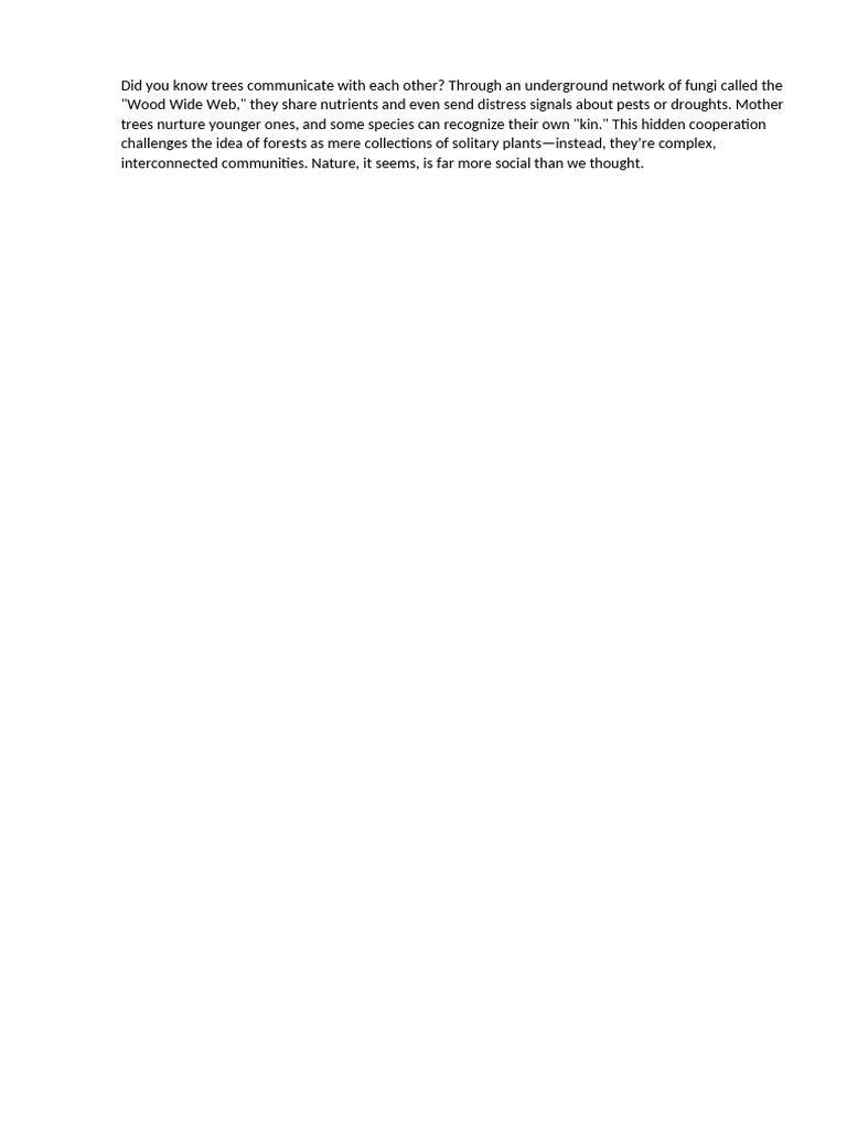 The Secret Language of Trees | PDF