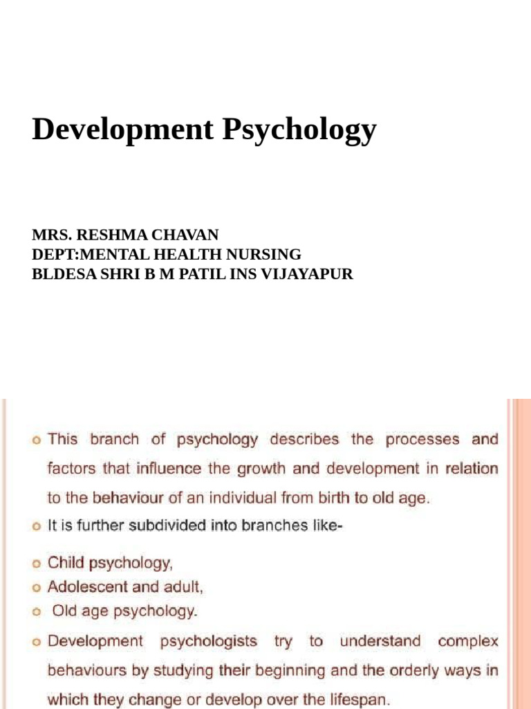 Developmental Psychology | PDF
