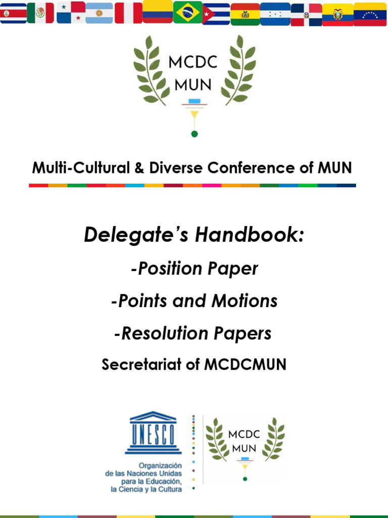 Delegate's Handbook MCDC Mun 2020 | PDF