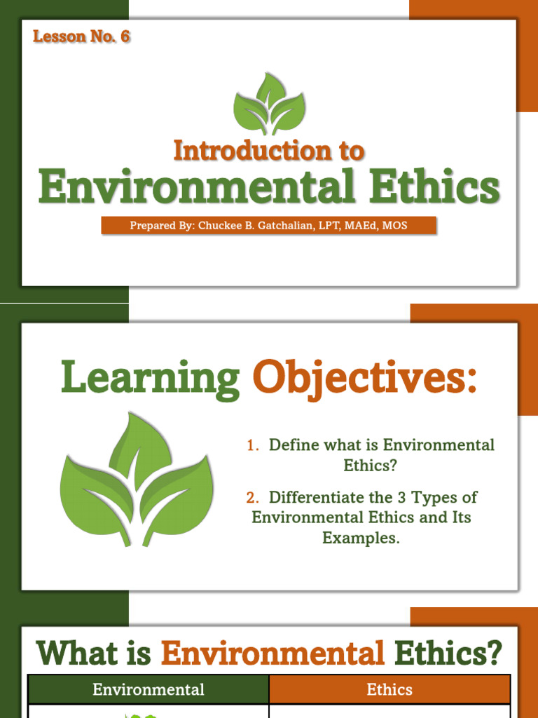 Lesson 6 - Environmental Ethics | PDF | Environmental Ethics | Environmentalism