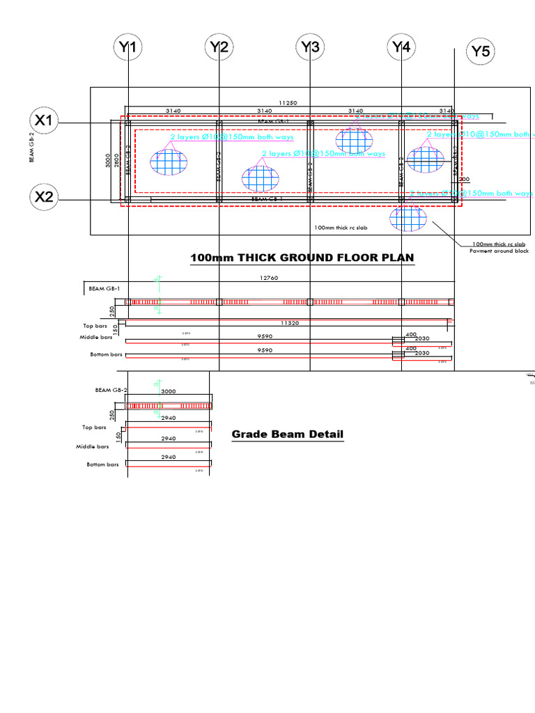 Toilet Slab, Beam and Col | PDF | Building Engineering | Structural ...