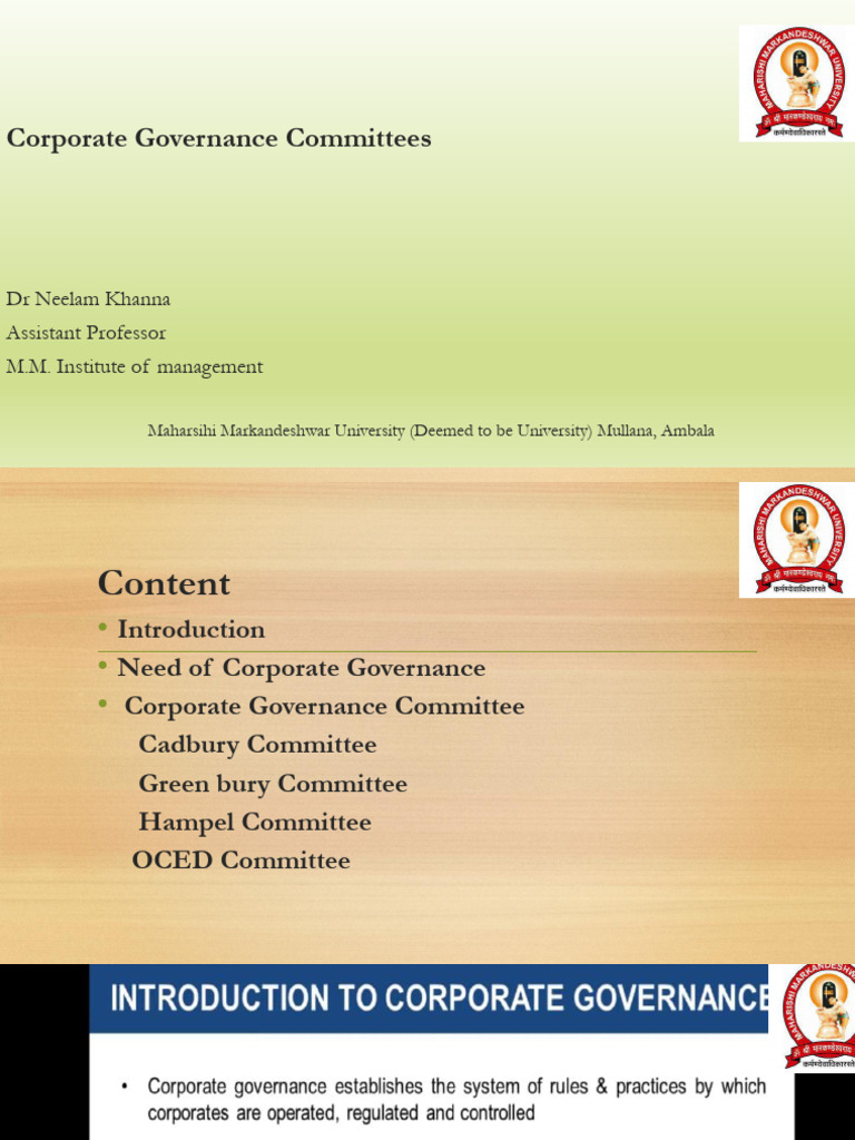 Cororate Governance - Committees | PDF