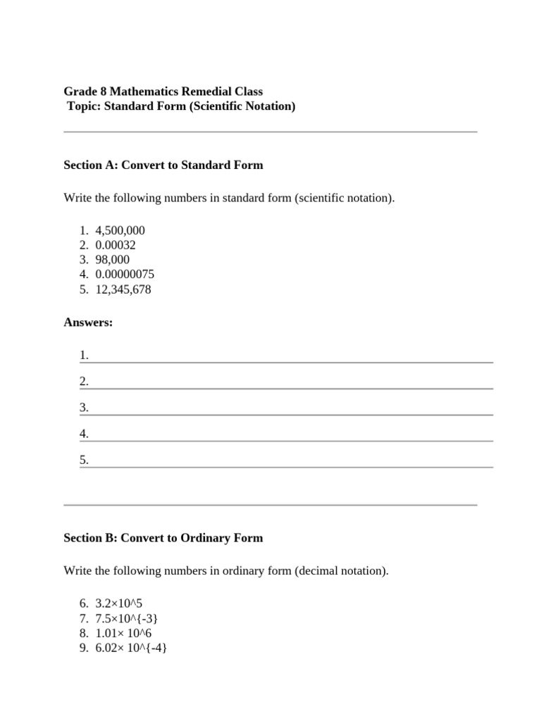 standard form | PDF