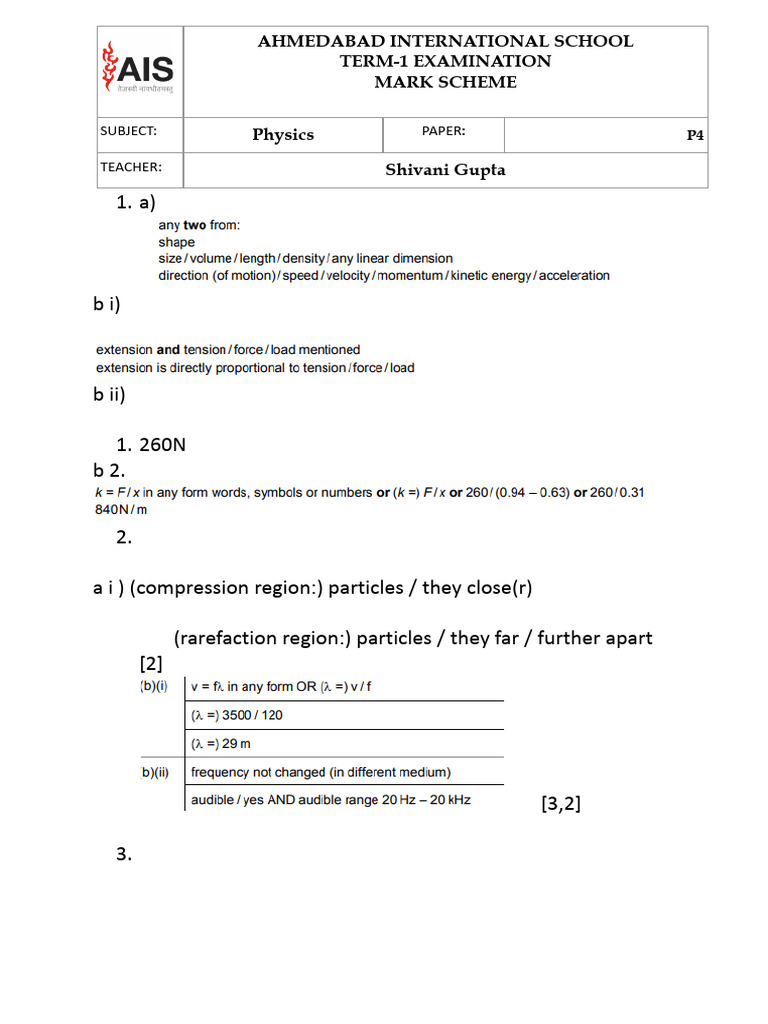 AIS_2021-22_IGCSE-II_TERM-1_PHY-P4-MS | PDF