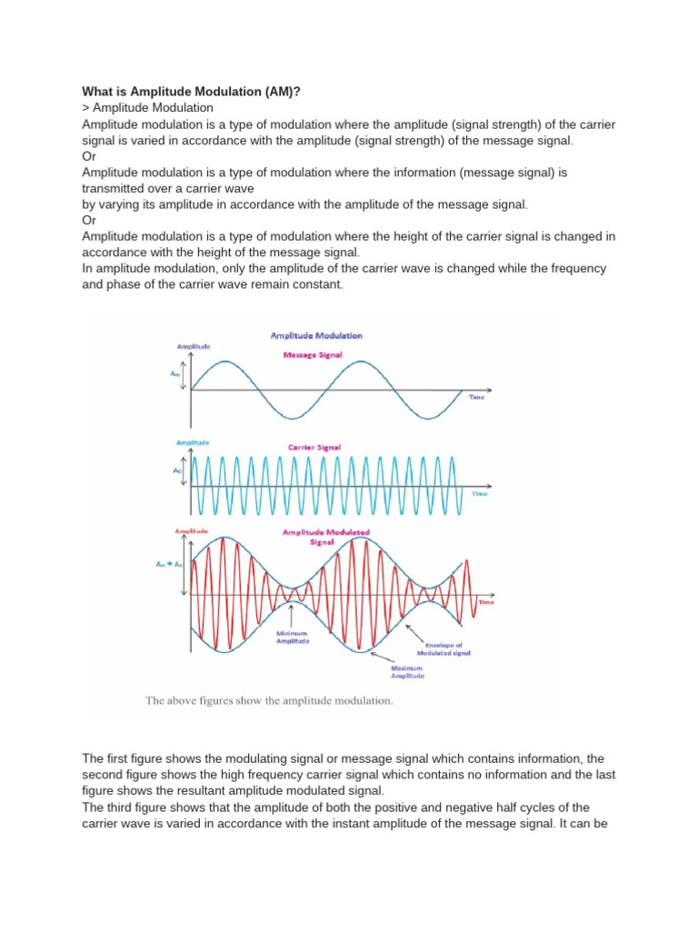 What is Amplitude Modulation | PDF | Modulation | Amplitude