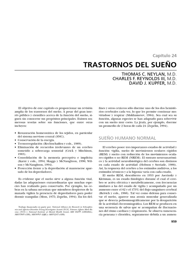 Trastornos Del Sueño: Thomas C. Neylan, Charles F. Reynolds Iii, David ...