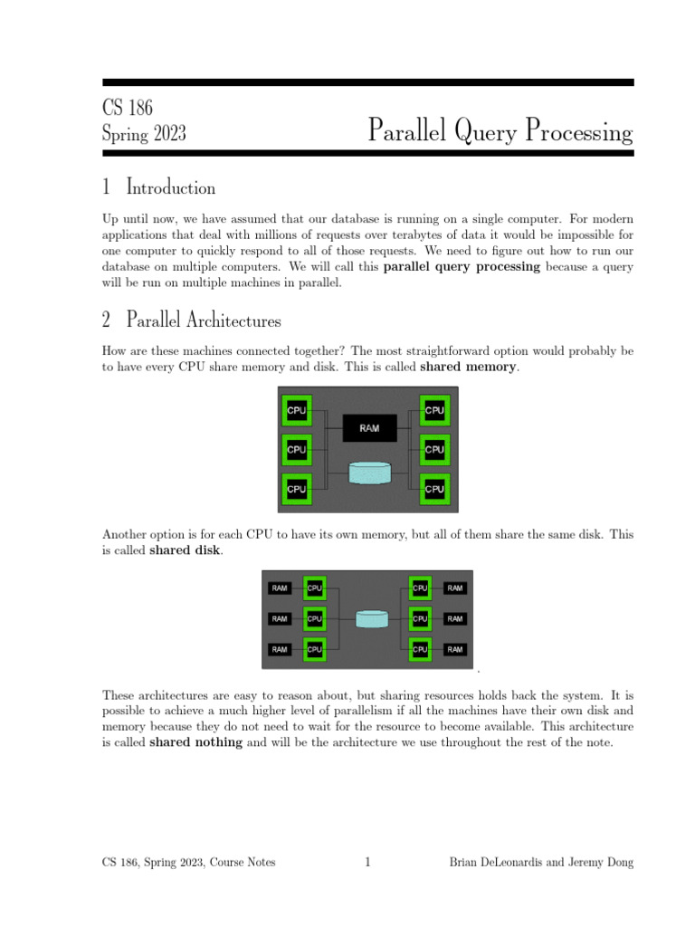 Parrel Query Processing | PDF | Databases | Parallel Computing