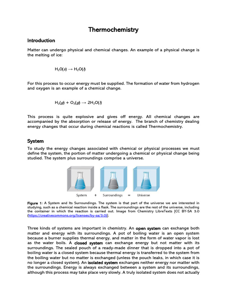 Understanding Thermochemistry Basics | PDF | Heat | Force