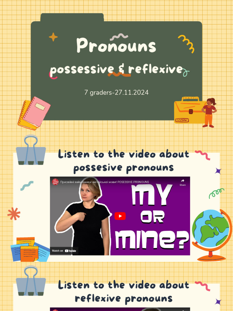 Pronouns possessive & reflexive | PDF
