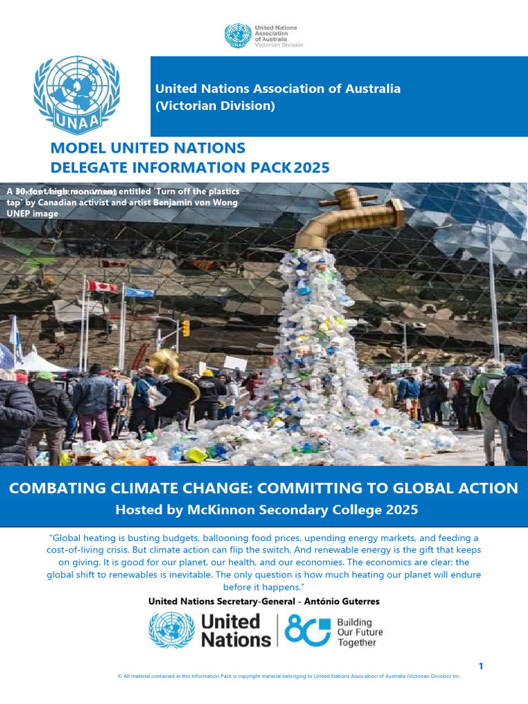 2025 Model UN Climate Action Delegate Pack | PDF | Climate Change | United Nations